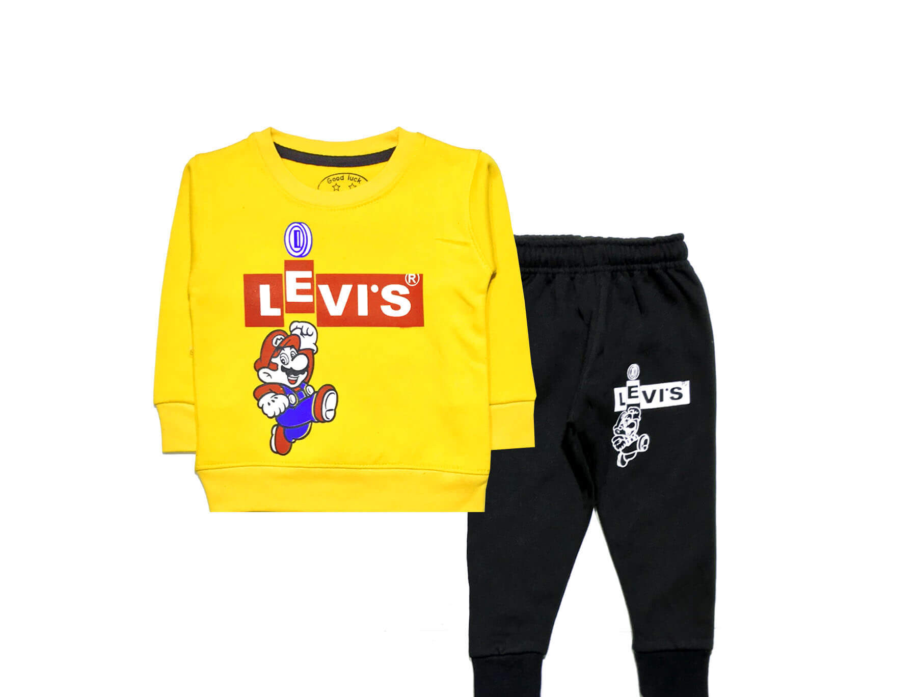 Super Mario Fleece Tracksuit – Yellow - LittlezClub.pk | Shop Online ...
