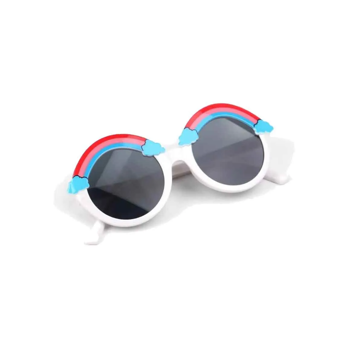 Stylish Rainbow Round Shape Sunglasses - White - LittlezClub.pk | Shop ...