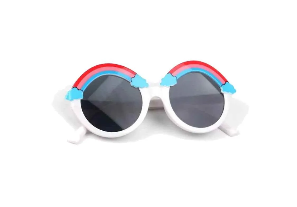 Stylish Rainbow Round Shape Sunglasses - White - LittlezClub.pk | Shop ...
